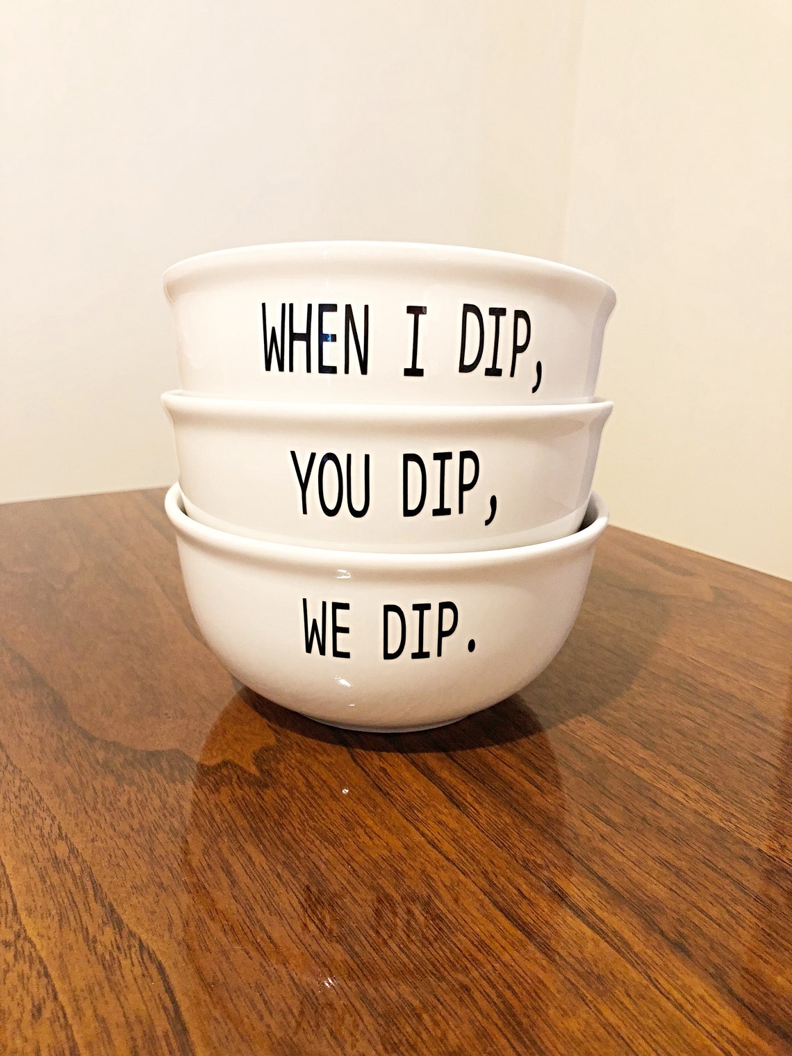 When I Dip You Dip We Dip Dip Bowls Three Piece Set of Dip - Etsy