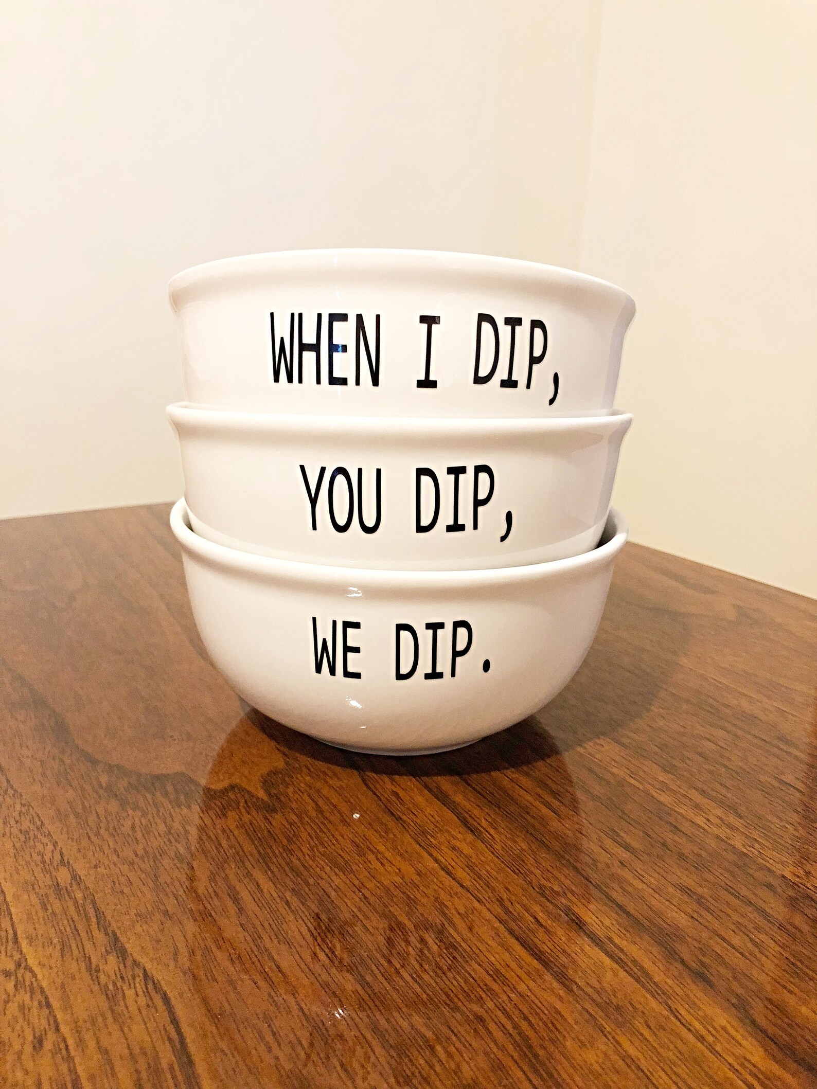 When I Dip You Dip We Dip Dip Bowls Three Piece Set Of Dip | Etsy