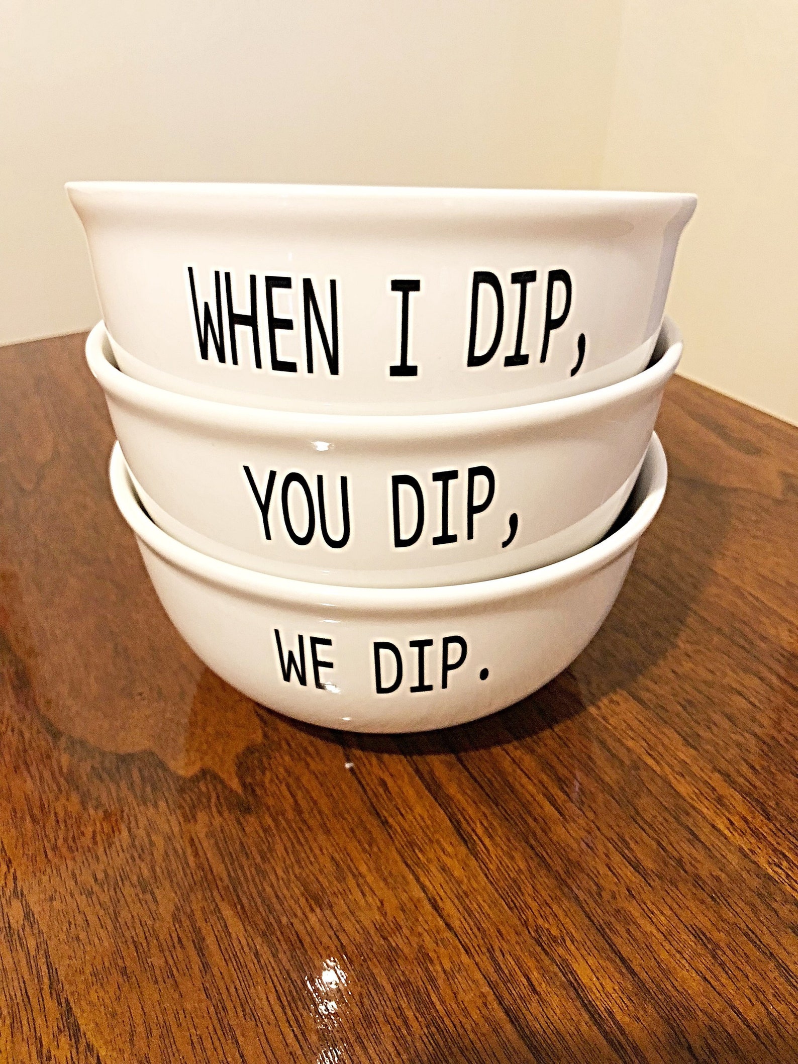 When I Dip You Dip We Dip Dip Bowls Three Piece Set of Dip - Etsy