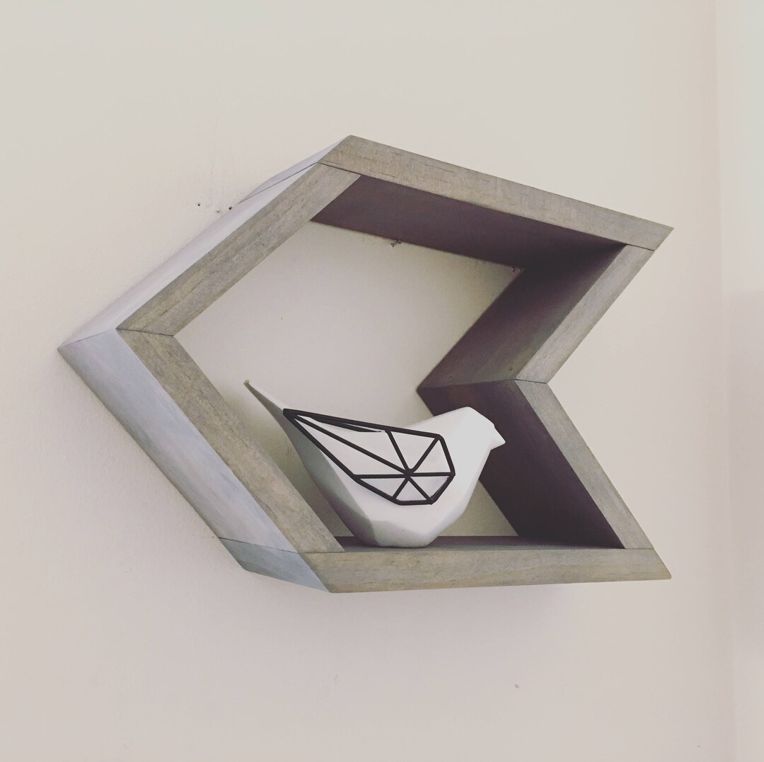 Geometric Shelf Geometric Shelves Geometric Arrow Shelf - Etsy