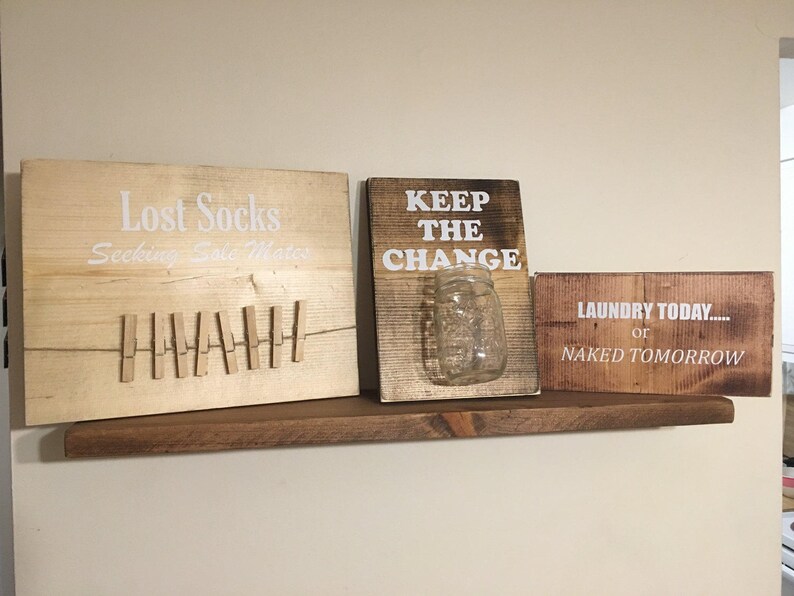 Rustic Laundry Room Sign SET OF THREE Laundry Room Signs - Etsy