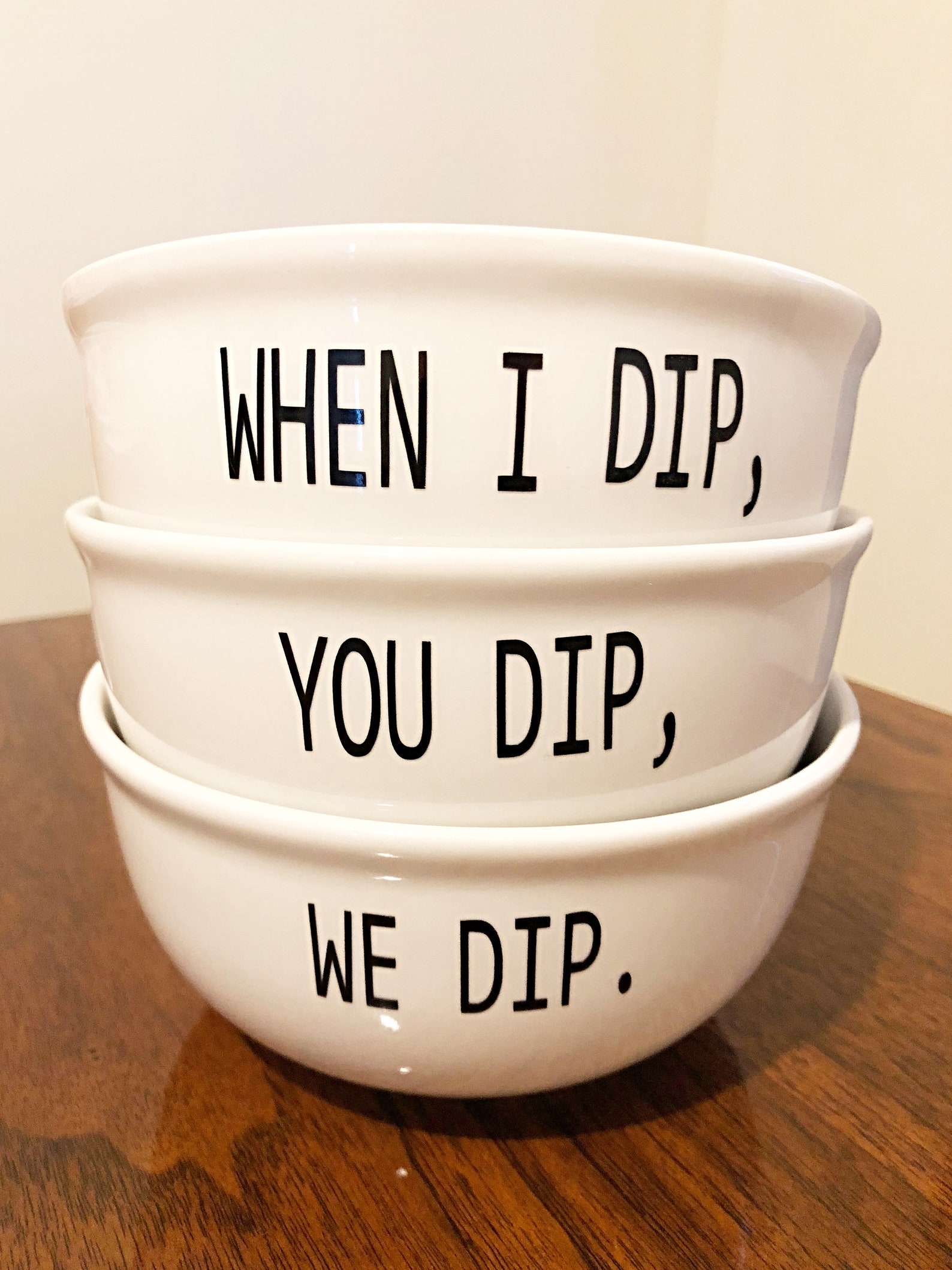 When I Dip You Dip We Dip Dip Bowls Three Piece Set of Dip - Etsy