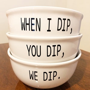 When I Dip You Dip We Dip Dip Bowls Three Piece Set of Dip - Etsy