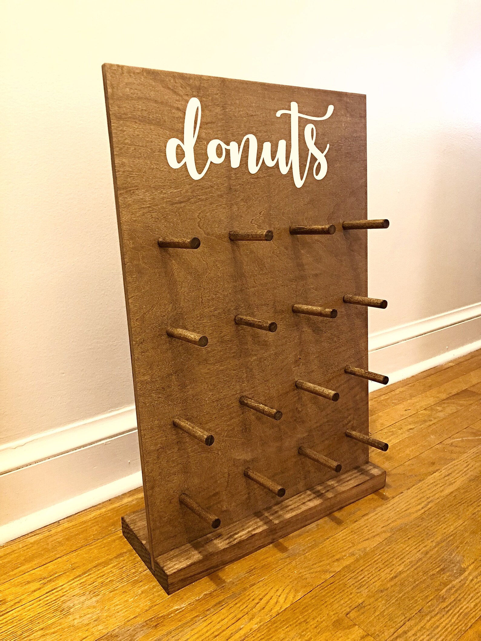 Wedding Donut Wall Wood Donut Stand for Wedding Rustic Donut - Etsy