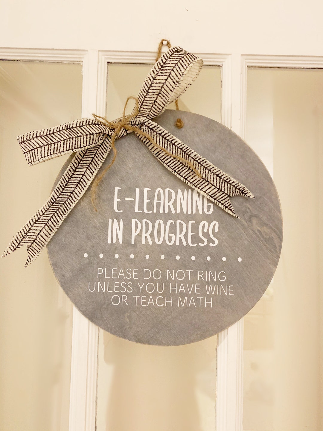 E-learning in Session Door Sign / Online Learning Door Hanger - Etsy