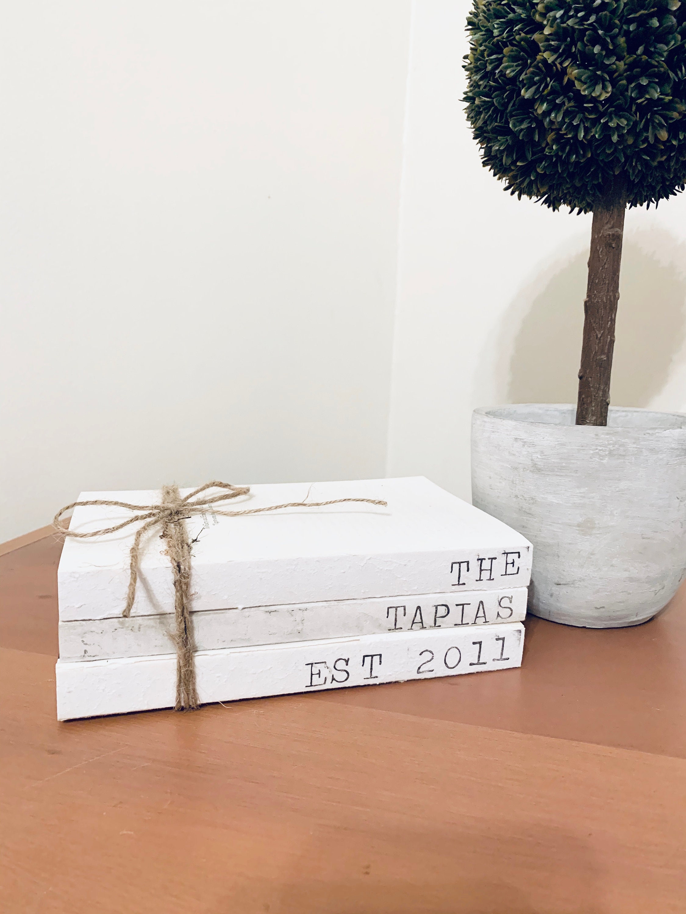 Custom Book Stack Farmhouse Books Personalized Book Stack - Etsy