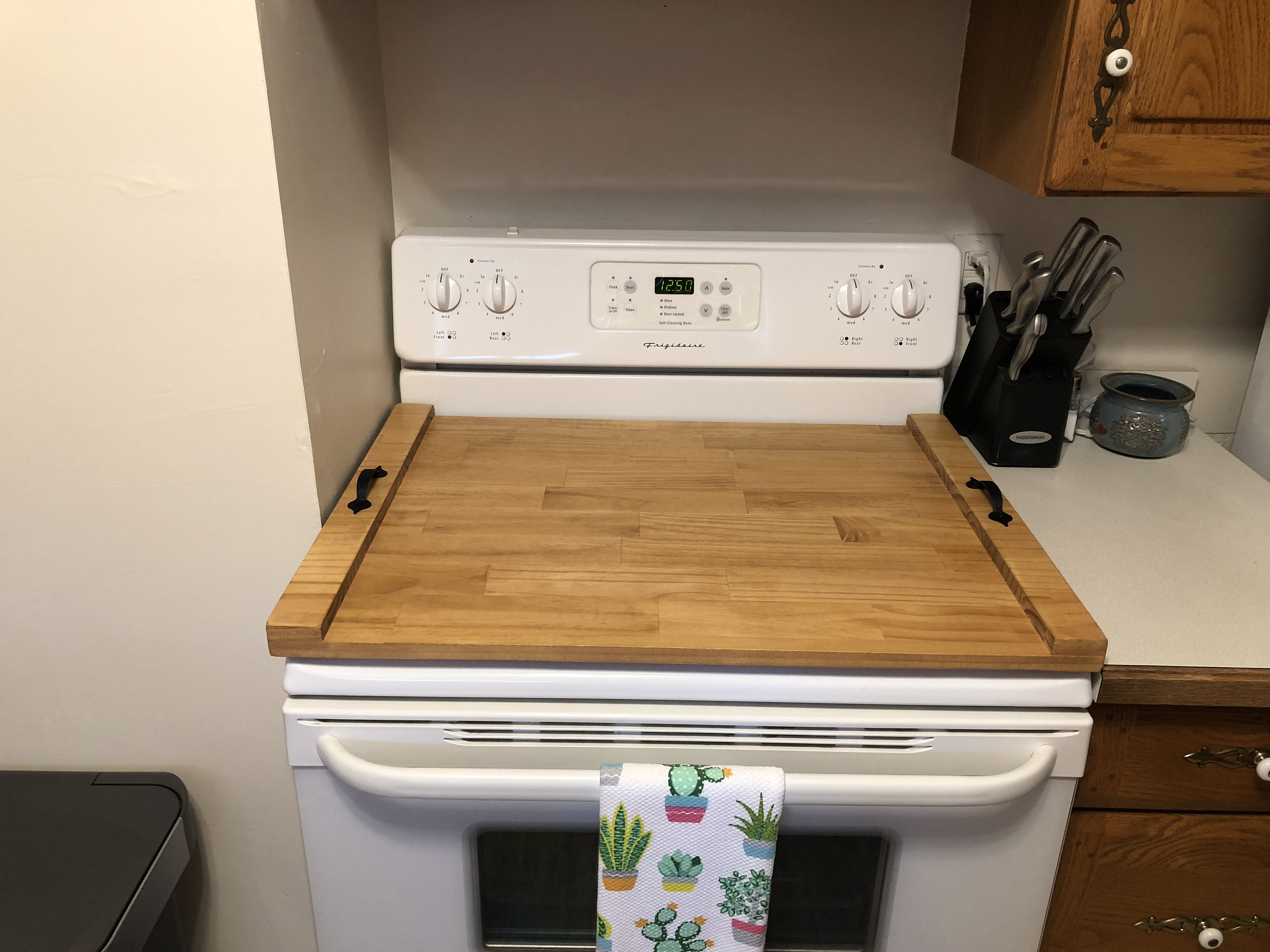 Rustic Stove Top Cover Custom Wooden Stove Cover Wooden Tray | Etsy