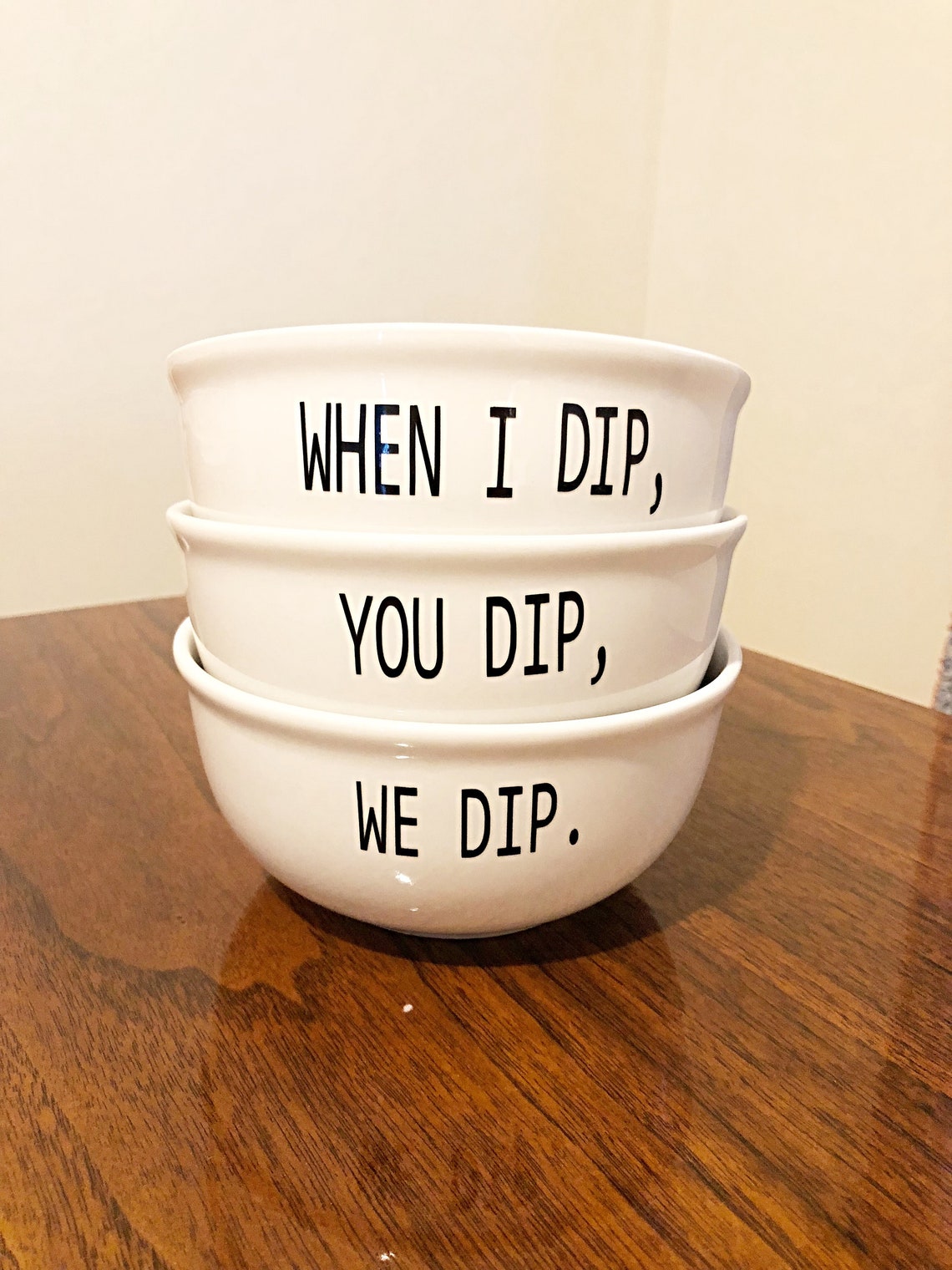 When I Dip You Dip We Dip Dip Bowls Three Piece Set of Dip - Etsy