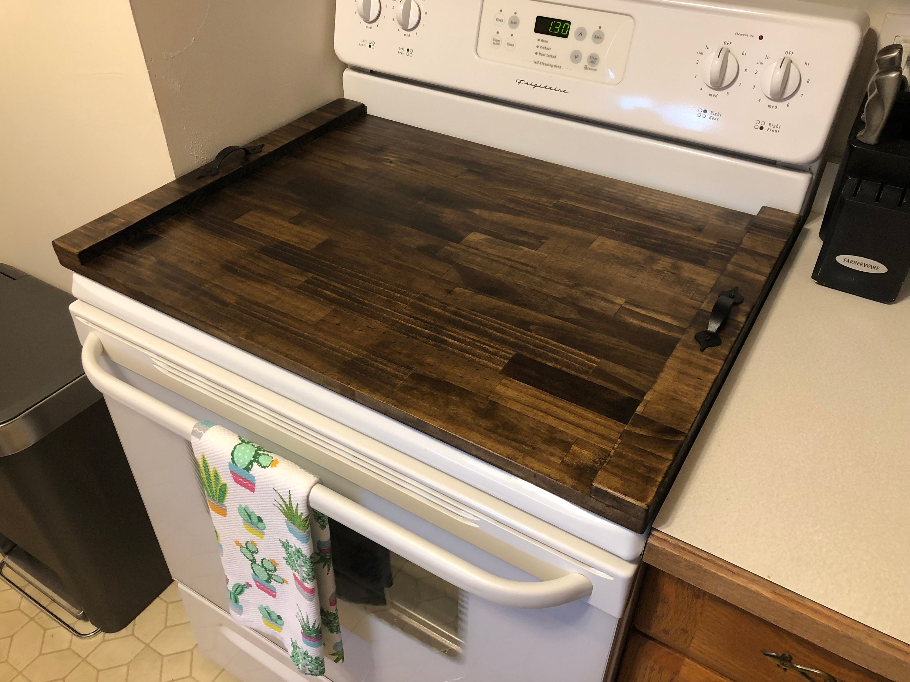 Stove Top Cover Wood Stove Cover Noddle Board Wooden Tray | Etsy