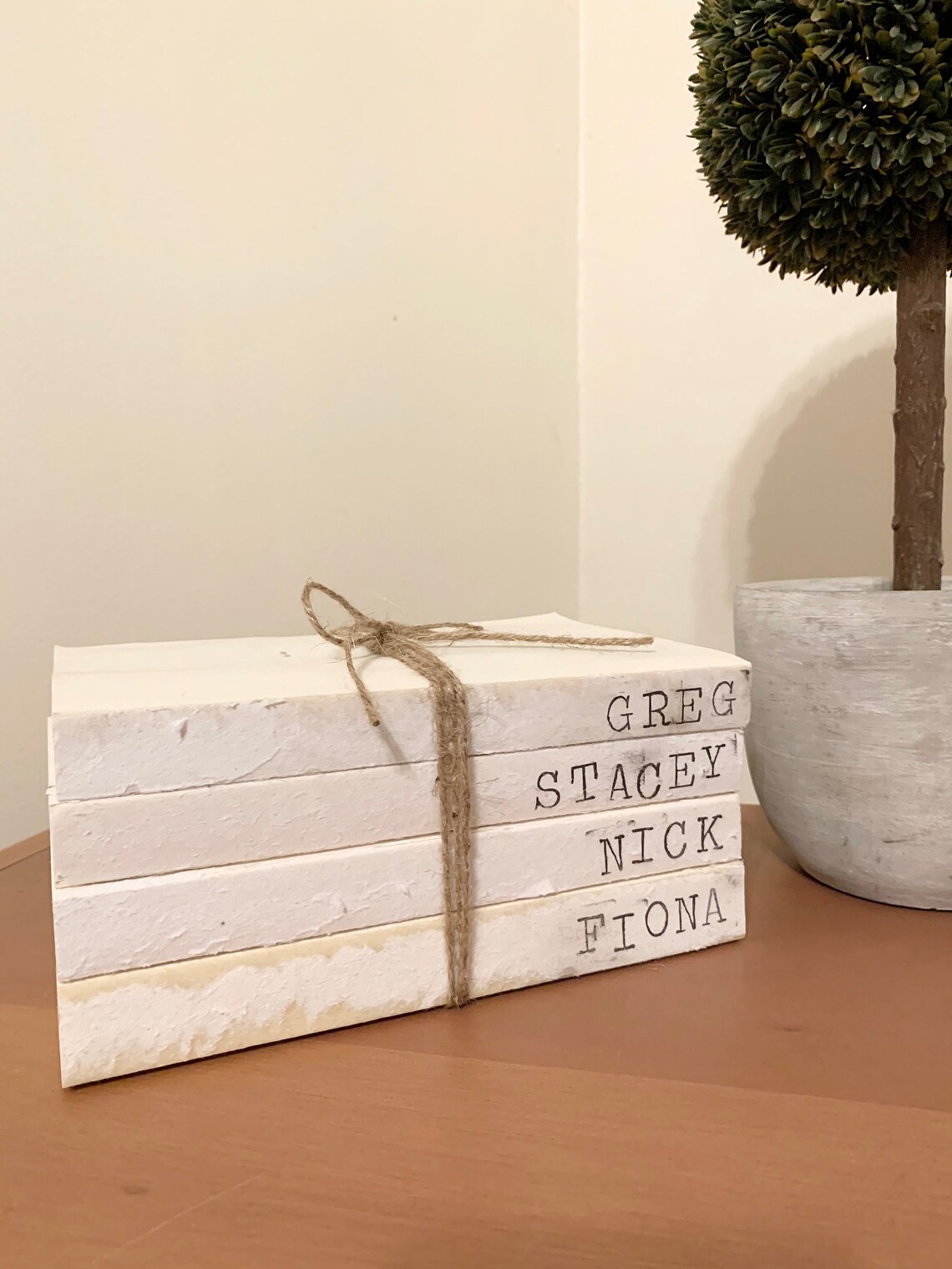 Personalized Book Stack Farmhouse Books Custom Book Stack | Etsy