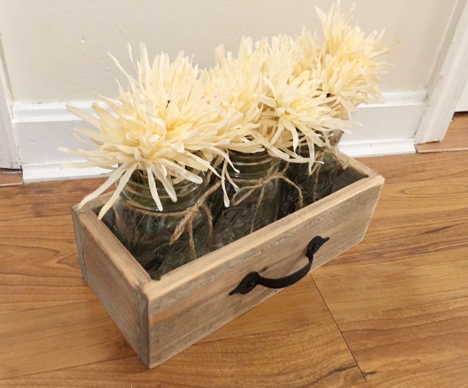 Rustic Wooden Drawer With Mason Jars Rustic Reclaimed Wood - Etsy