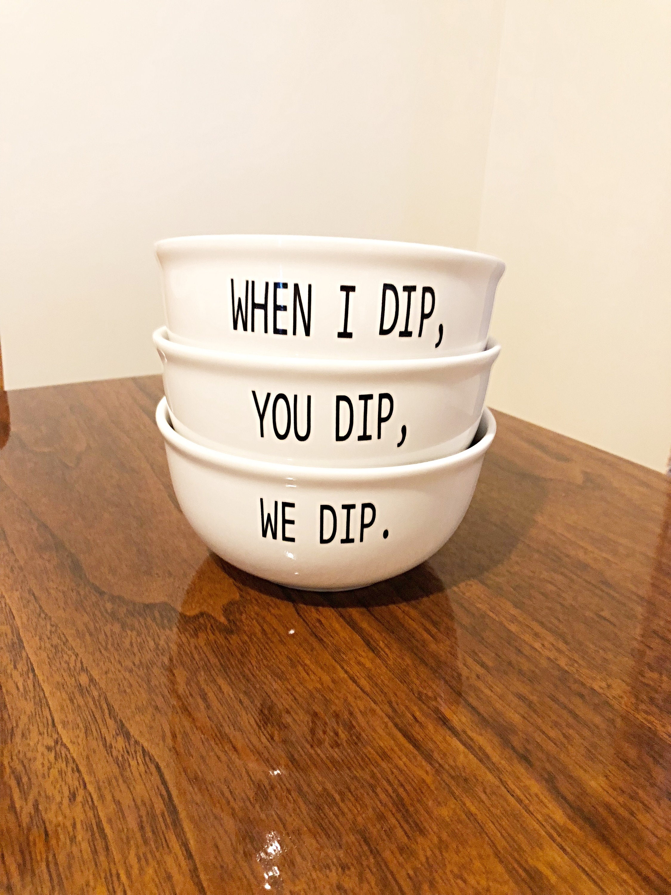 When I Dip You Dip We Dip Dip Bowls Three Piece Set of Dip - Etsy