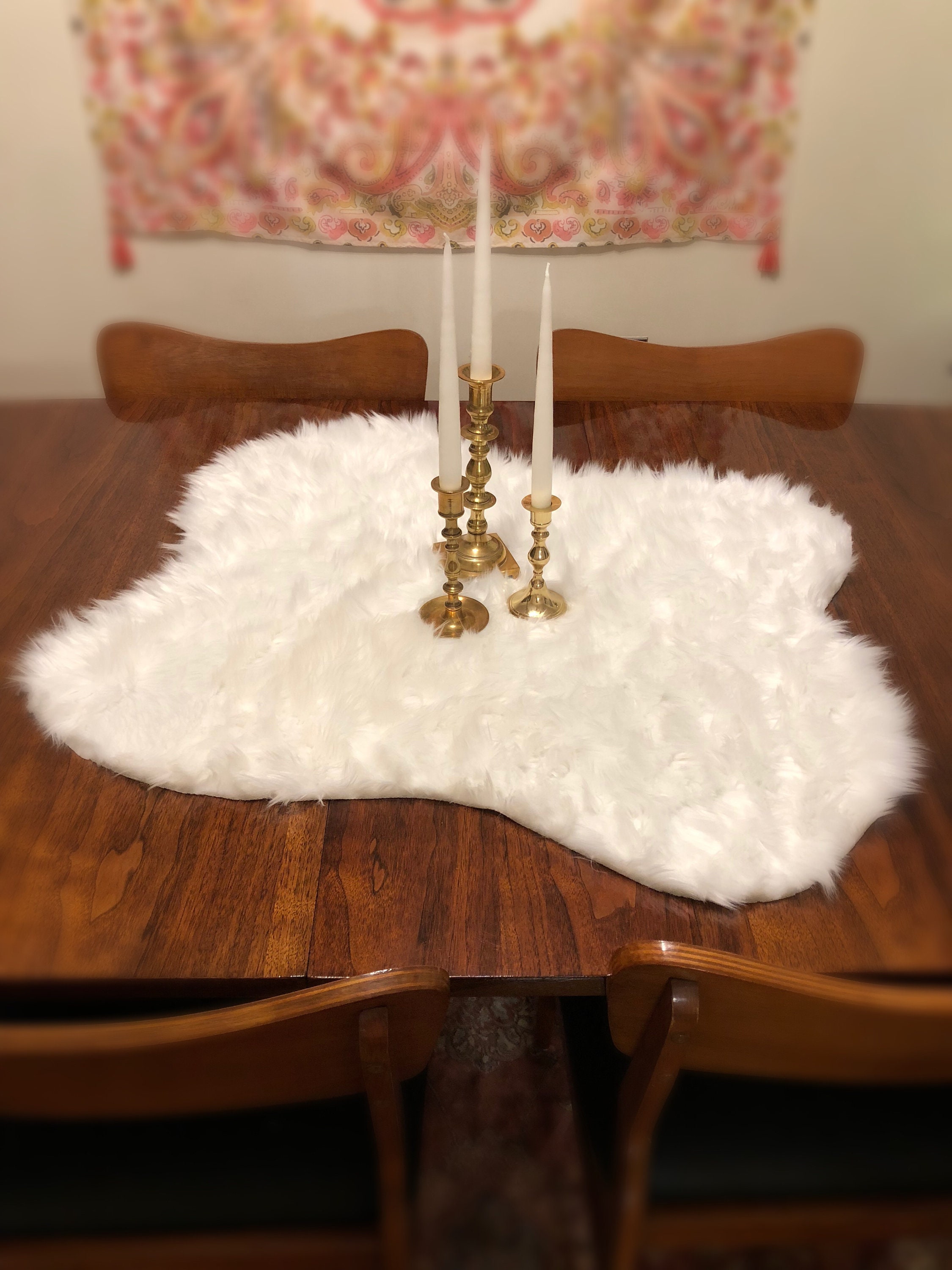 Faux Fur Table Runner Faux Fur Table Cover Fur Christmas - Etsy
