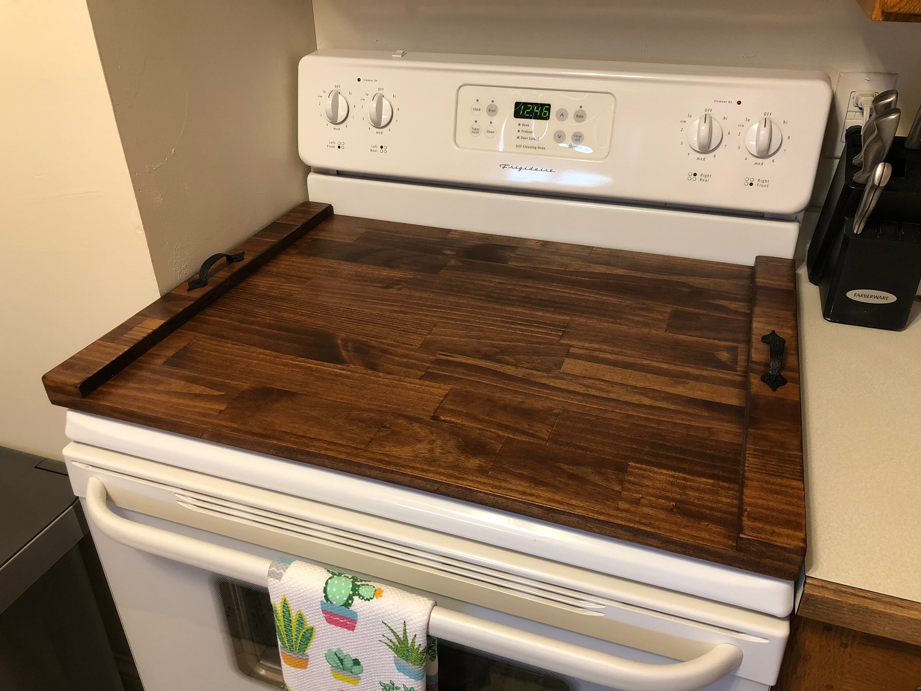 Rustic Stove Top Cover Custom Wooden Stove Cover Wooden Tray | Etsy