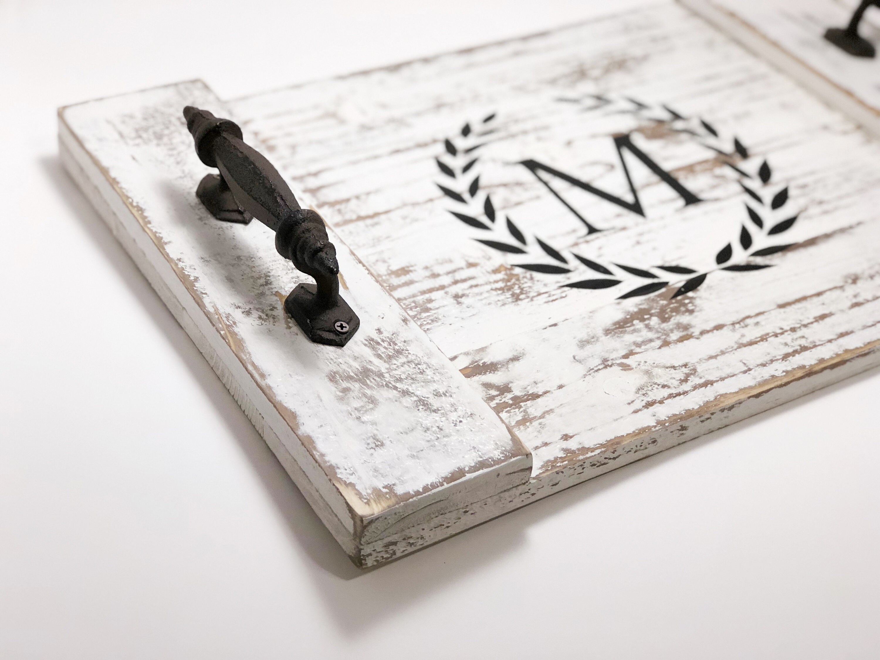 Rustic Monogrammed Serving Tray Rustic Coffee Table Tray - Etsy
