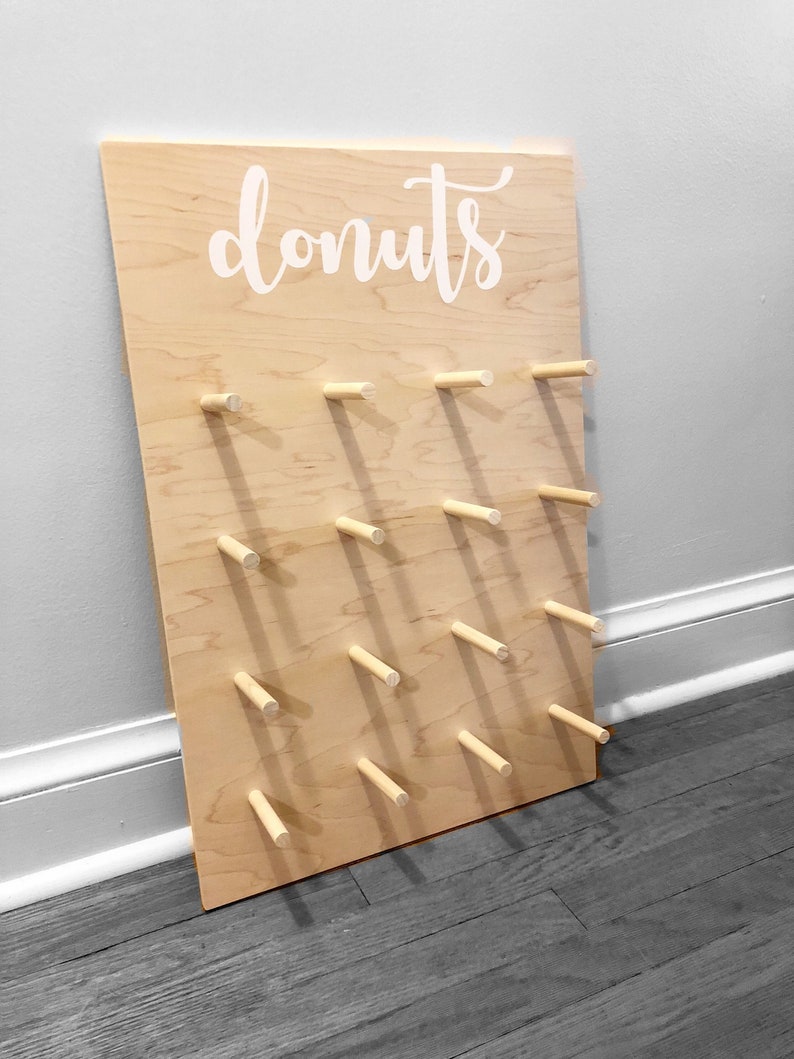 Wedding Donut Wall Donut Board for Wedding Rustic Donut Peg - Etsy