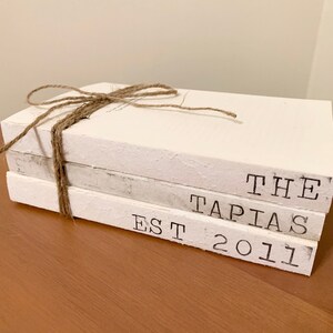 Custom Book Stack, Farmhouse Books, Personalized Book Stack, Book Stack ...