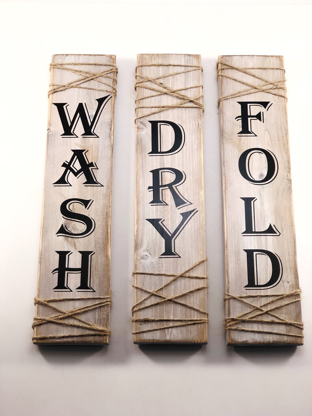 Rustic Laundry Signs, Set of Three Rustic Laundry Room Signs, Rustic ...