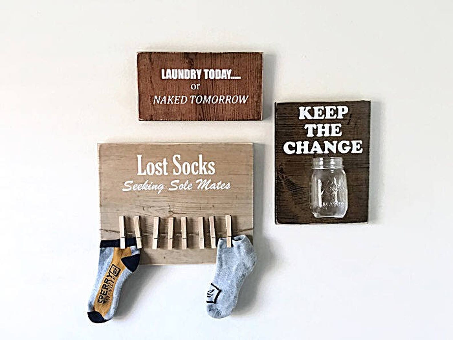 Rustic Laundry Room Sign SET OF THREE Laundry Room Signs | Etsy