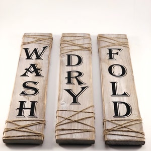 Rustic Laundry Signs Set Of Three Rustic Laundry Room Signs | Etsy