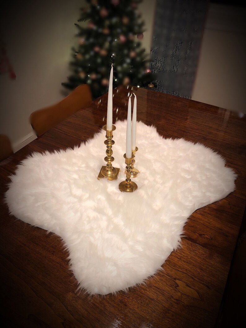 Faux Fur Table Runner Faux Fur Table Cover Fur Christmas - Etsy
