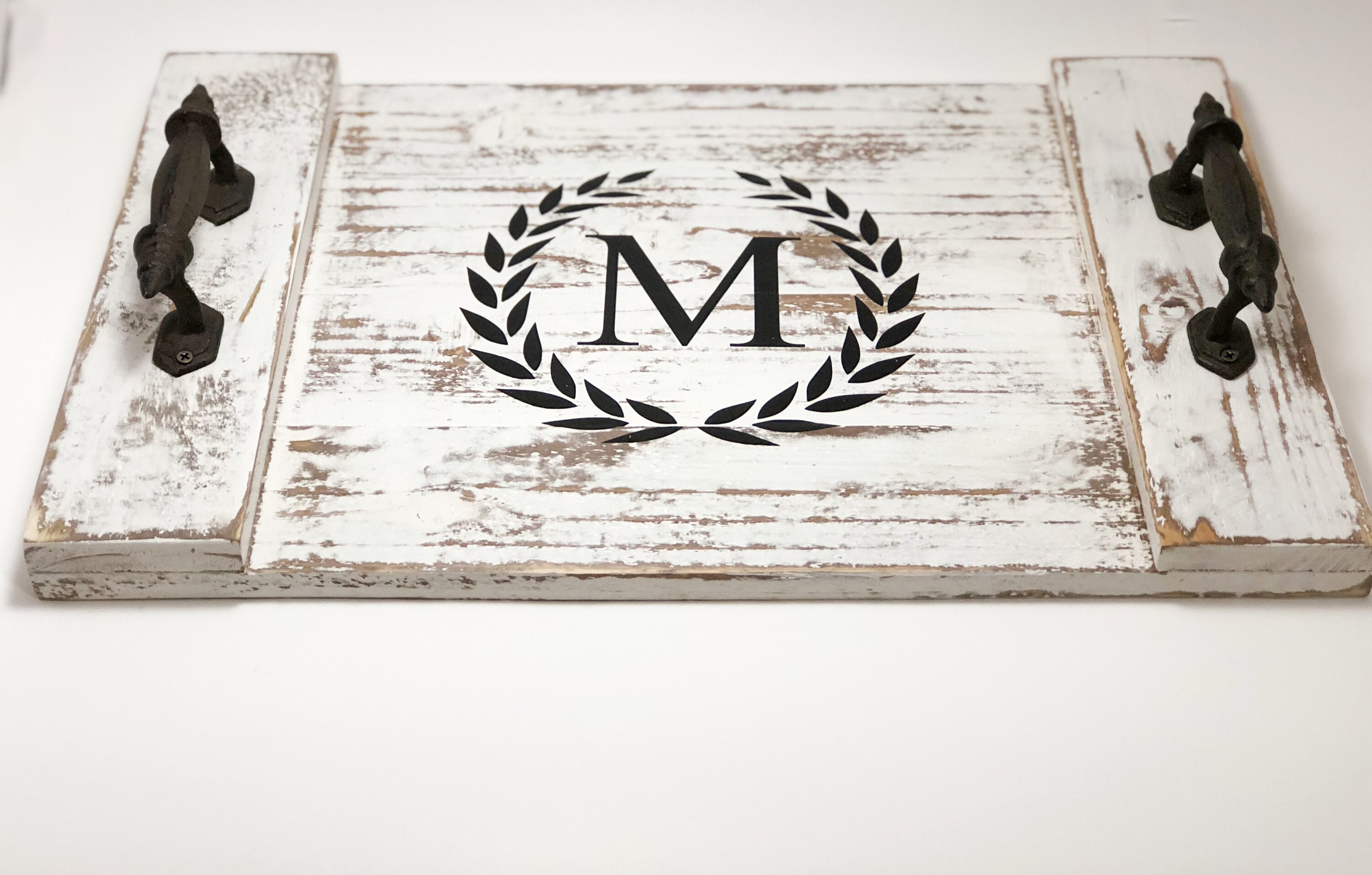 Rustic Monogrammed Serving Tray Rustic Coffee Table Tray - Etsy