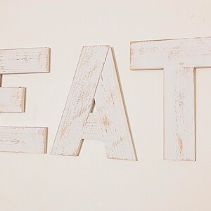 Eat Sign Reclaimed Wood Kitchen Eat Letters Rustic Wood Word - Etsy