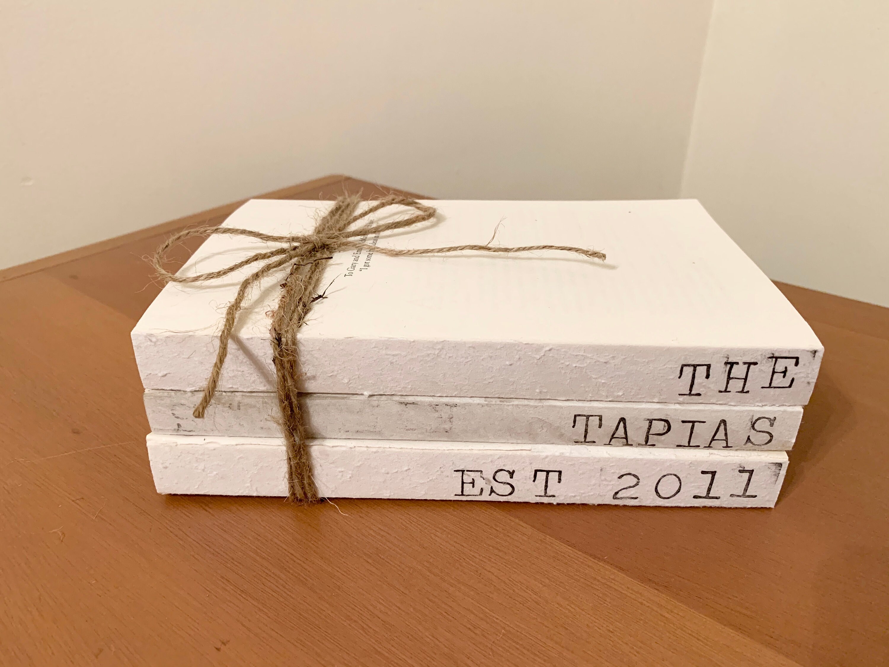 Custom Book Stack Farmhouse Books Personalized Book Stack - Etsy