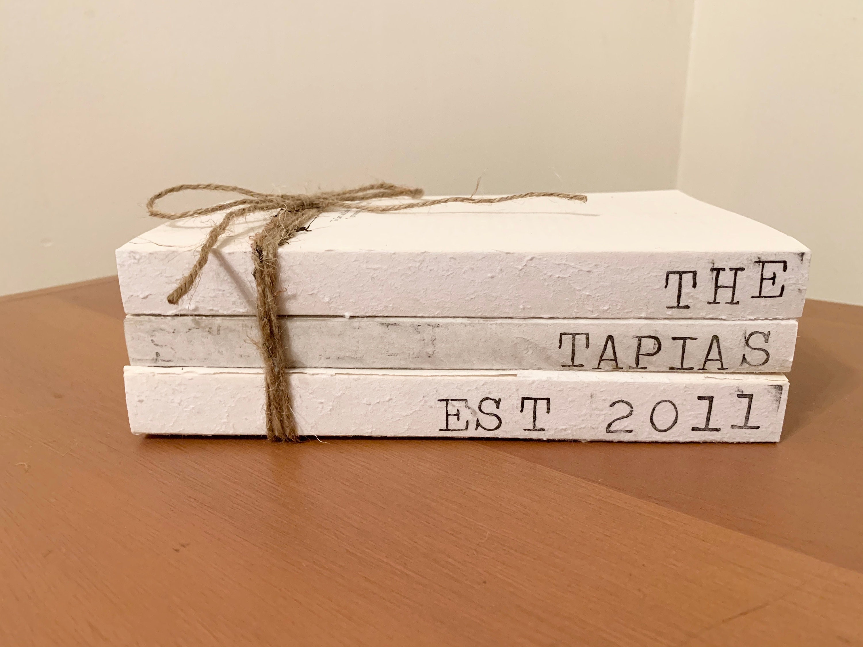 Custom Book Stack Farmhouse Books Personalized Book Stack - Etsy