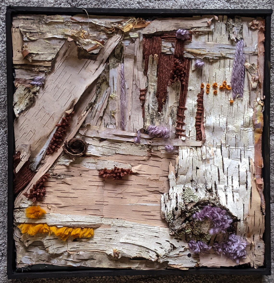12x12", Birch, Michigan Birch, Weaving, Bark, Abstract Art, Fiber Art ...