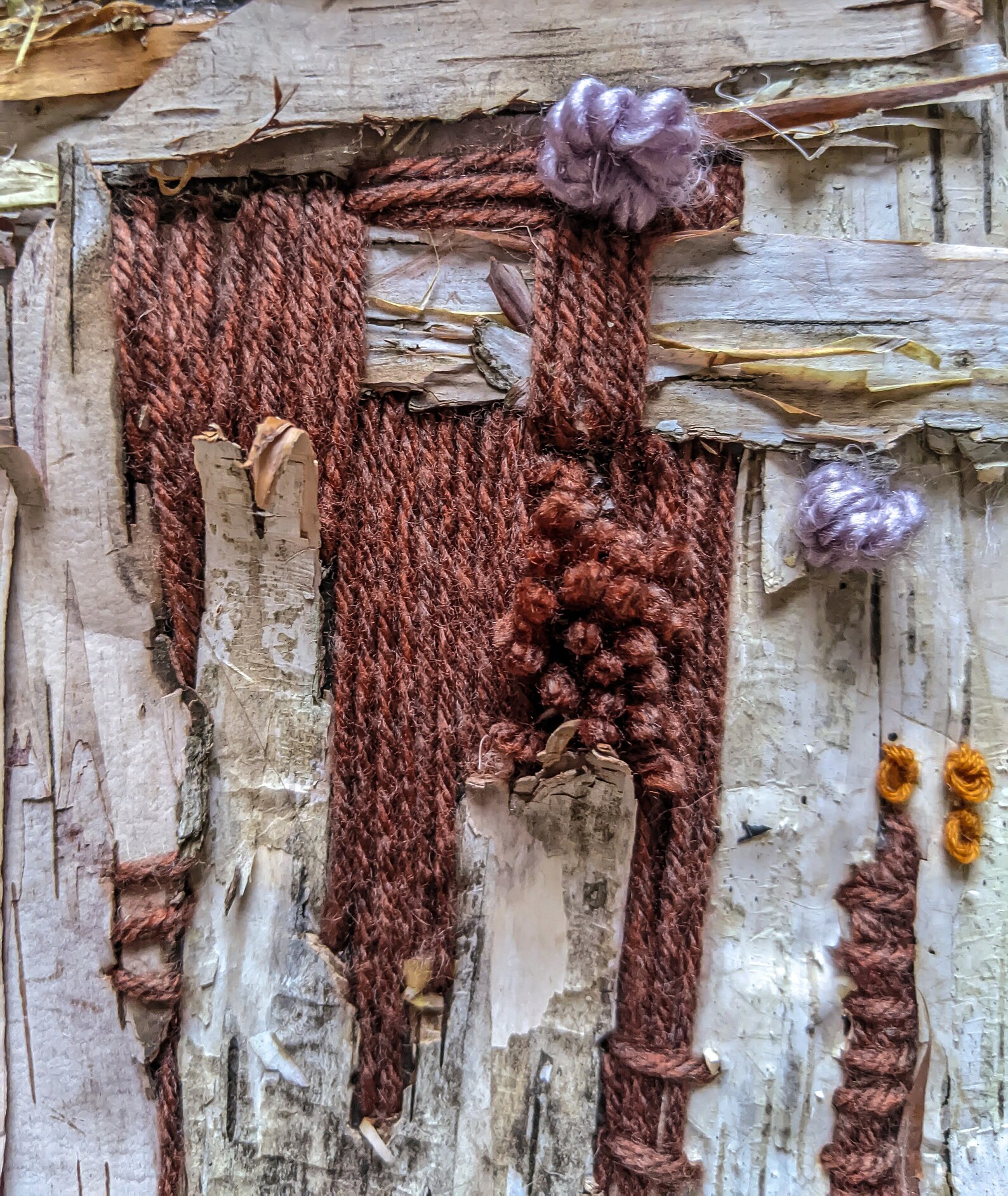 12x12", Birch, Michigan Birch, Weaving, Bark, Abstract Art, Fiber Art ...