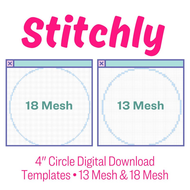 Needlepoint Round Template - Etsy