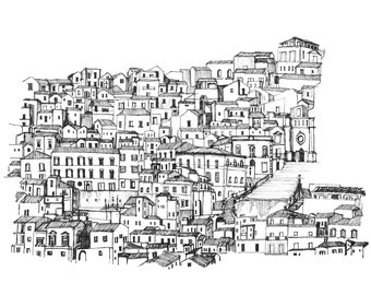 Drawing Sicily - Etsy