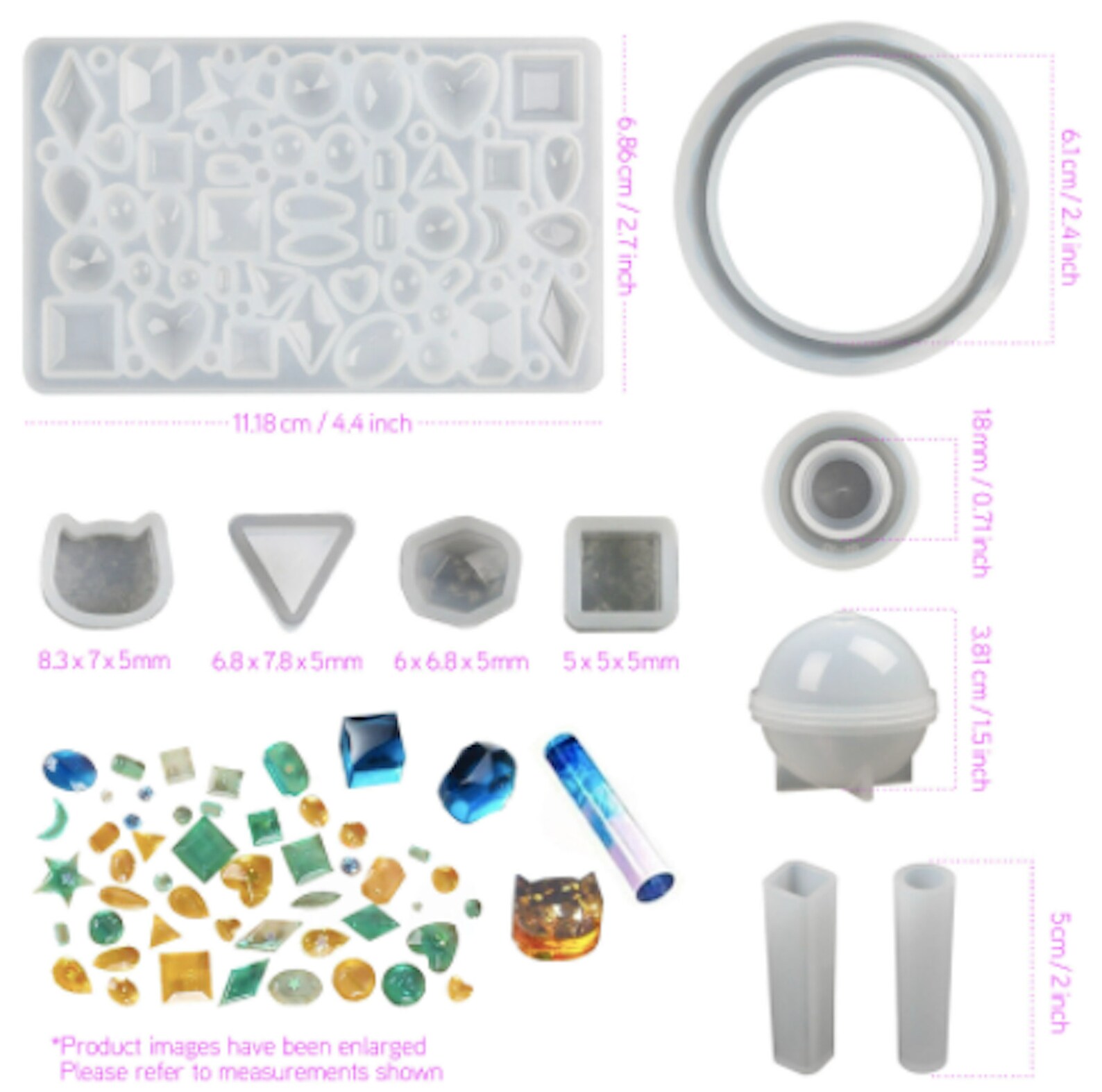 145pcs Resin Jewelry Making Kit Casting Silicone Molds Epoxy - Etsy