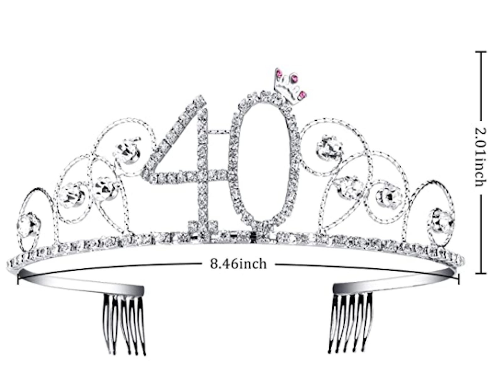40th Birthday Crown 40th Birthday Tiara Birthday 40th Party | Etsy