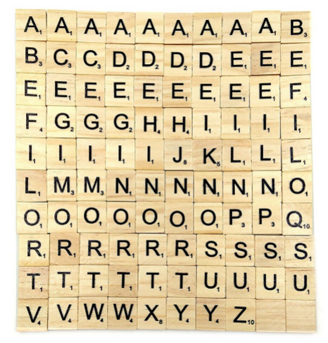 SCRABBLE WOOD TILES Letters Wooden Replacement Pick Wood - Etsy