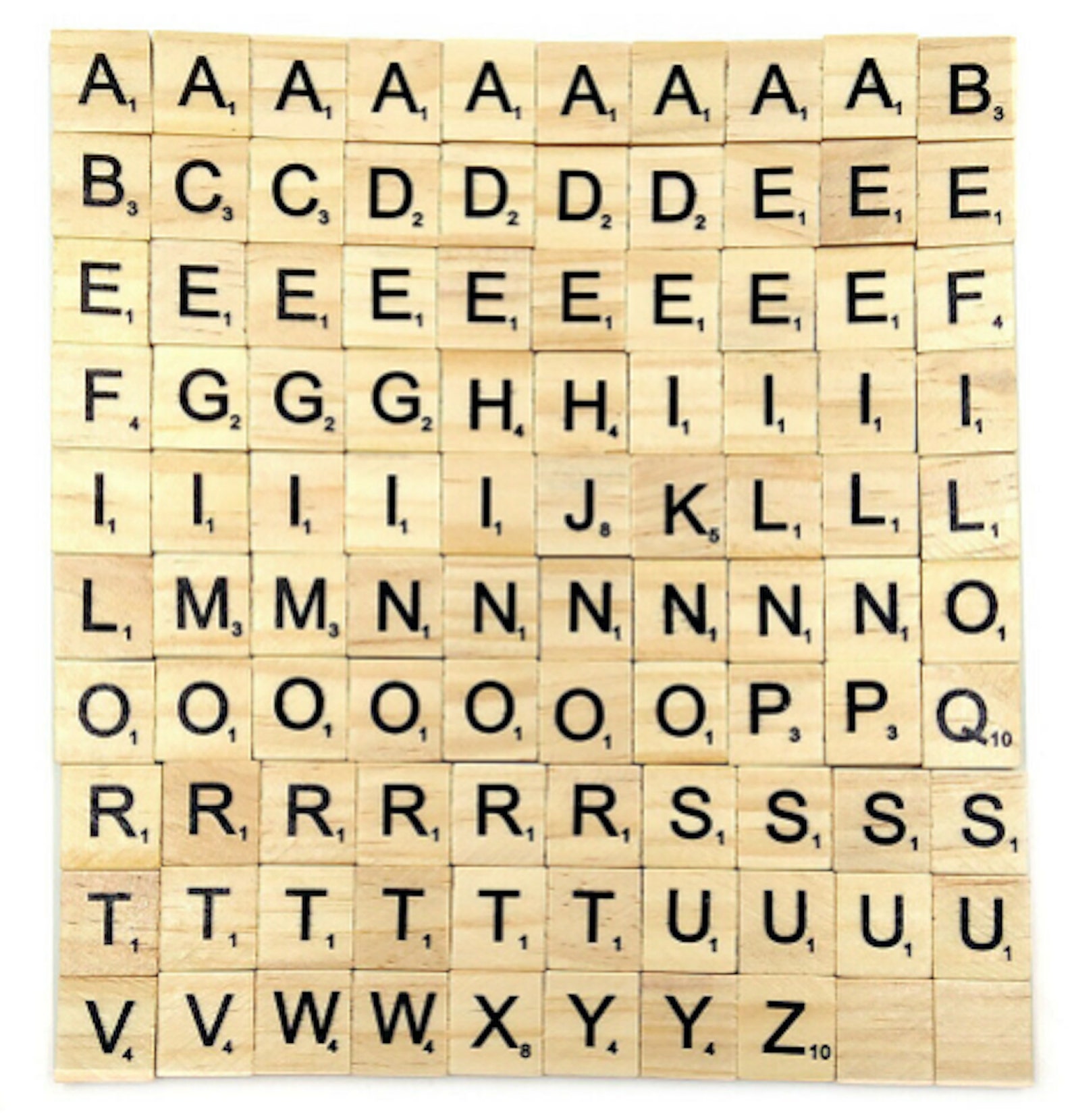 SCRABBLE WOOD TILES Letters Wooden Replacement Pick Wood - Etsy