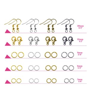 3200pcs Jewelry Necklace Repair Kit Jump Rings, Clasps Earring Hooks ...