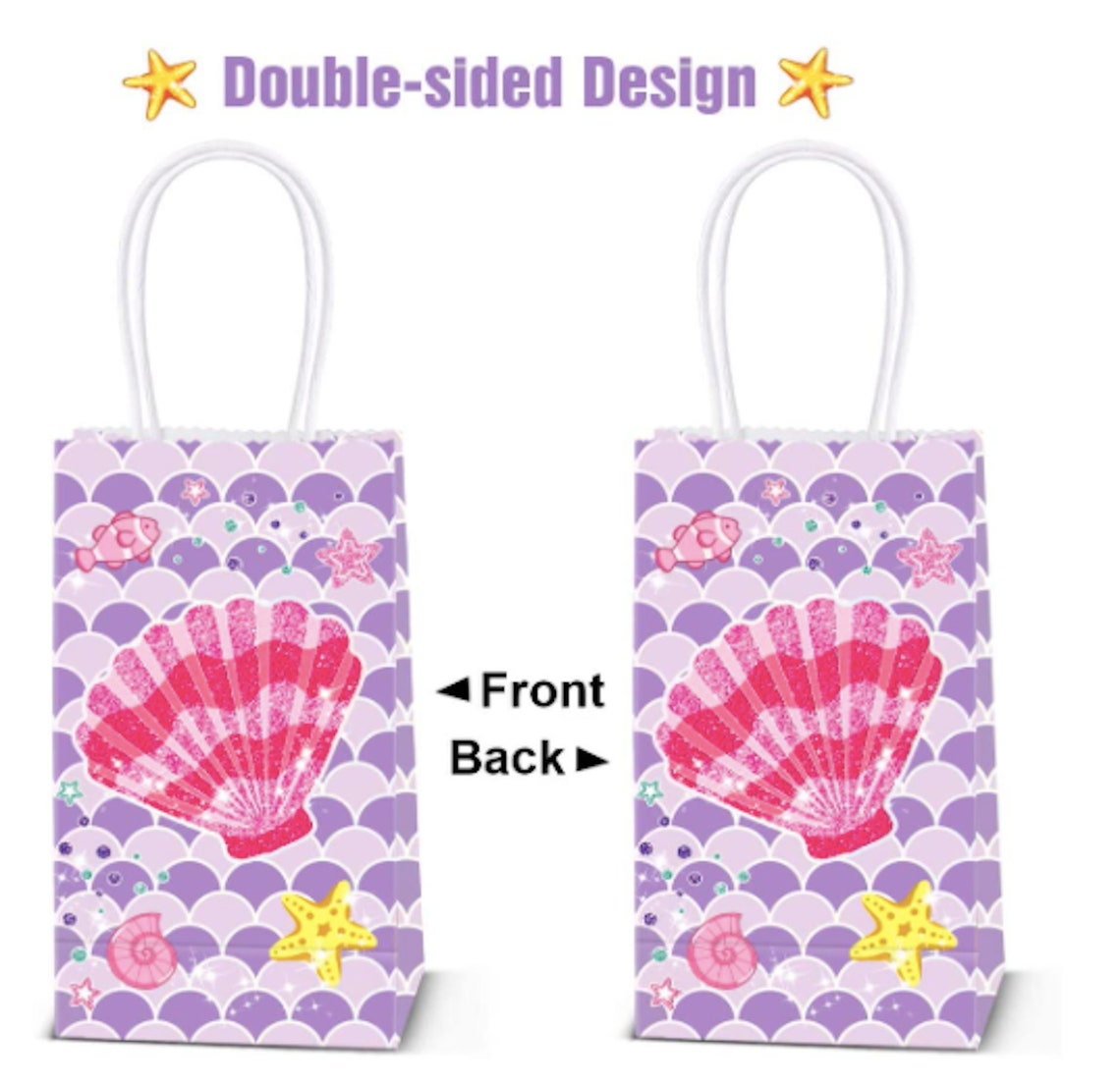 16 Mermaid Party Favor Bags Mermaid Gift Bags Paper Favor Bags | Etsy