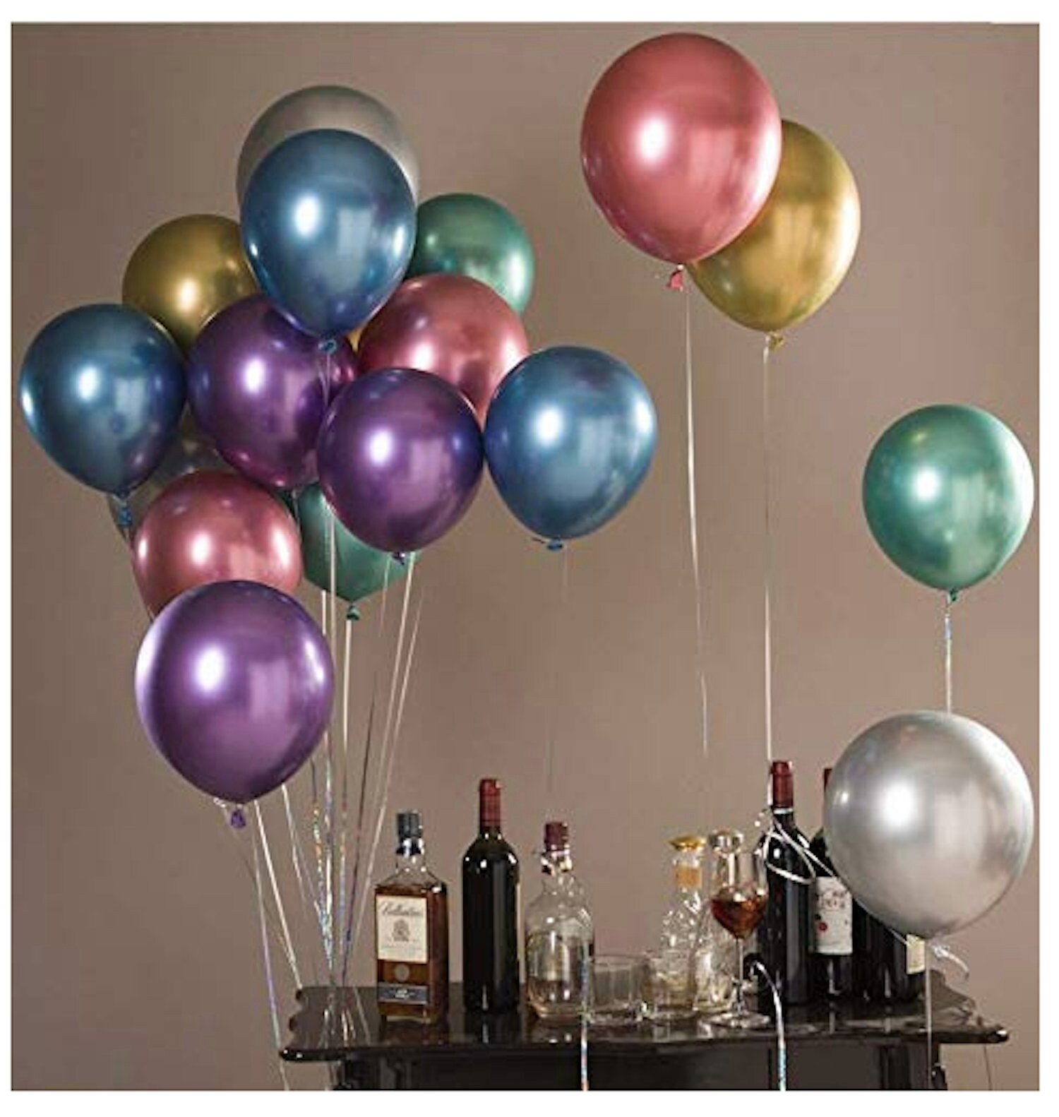 50 Metallic Balloons Chrome Shiny Latex Balloons Helium Latex | Etsy