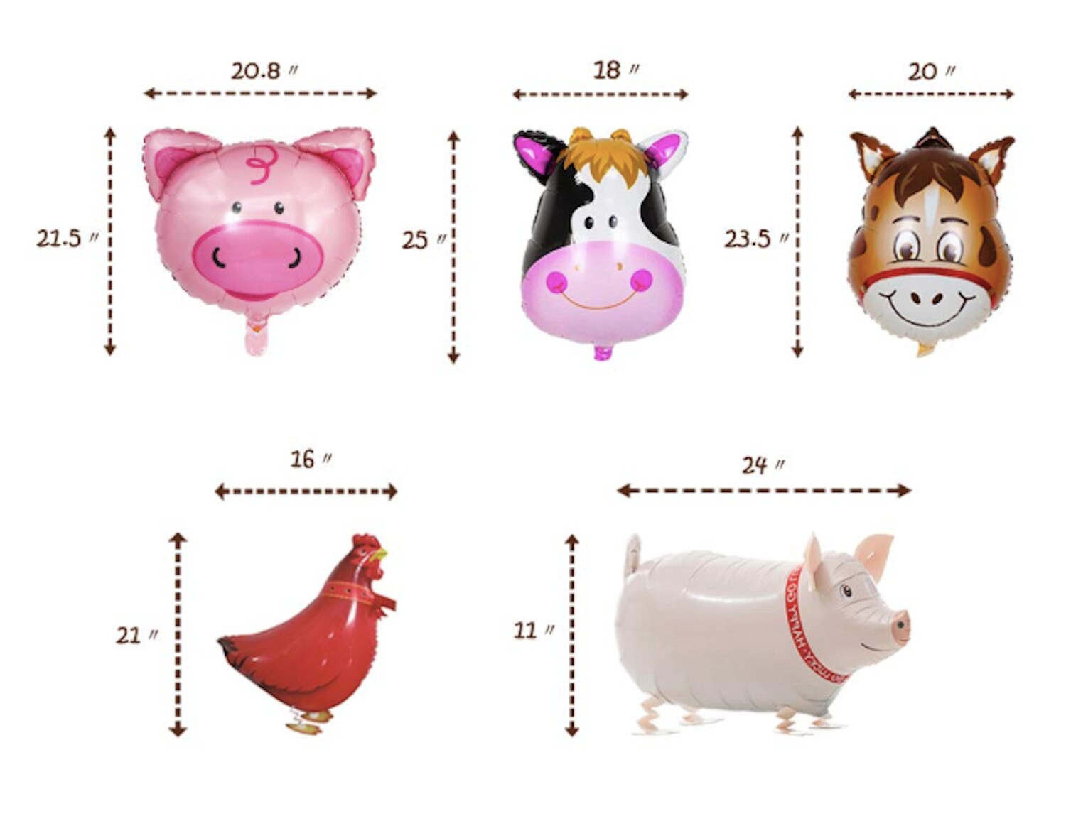 Barn Animals Party Farm Animals Party Birthday Party Balloons | Etsy