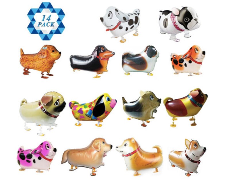 14 Walking Dog Balloons Dog Party Balloons Dog Puppy Balloon - Etsy