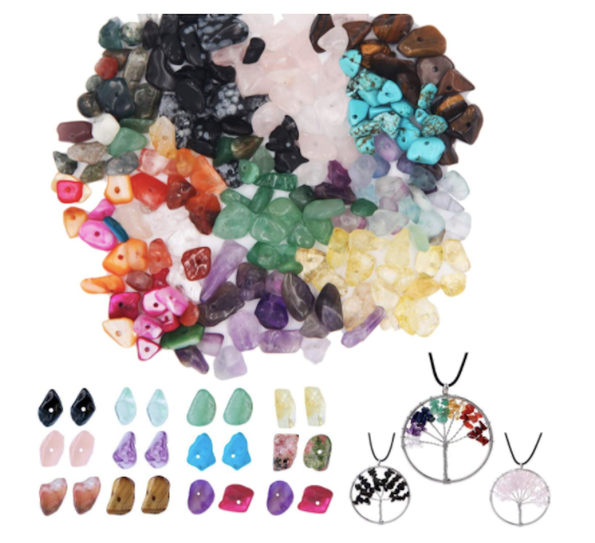 Jewelry Making Kit Stone Beads Gemstone Beads Glass Bugle Seed - Etsy