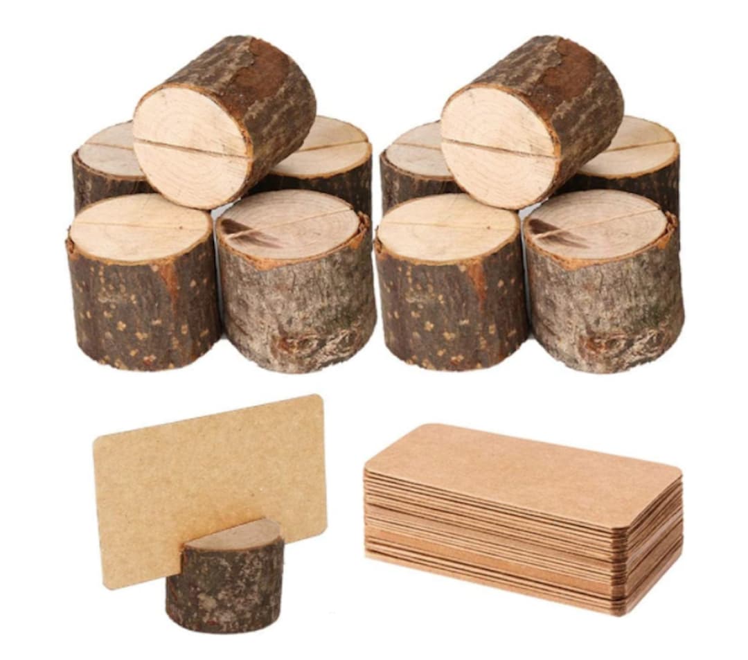 Wood Base Wedding Table Name Number Holder Rustic Real Table Numbers ...