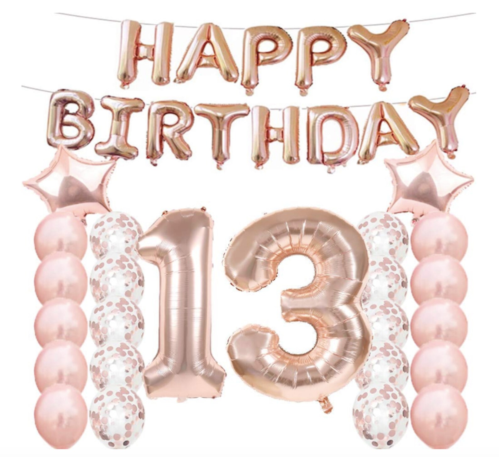 Rose Gold 13th Birthday Decorations 13 Birthday Party | Etsy
