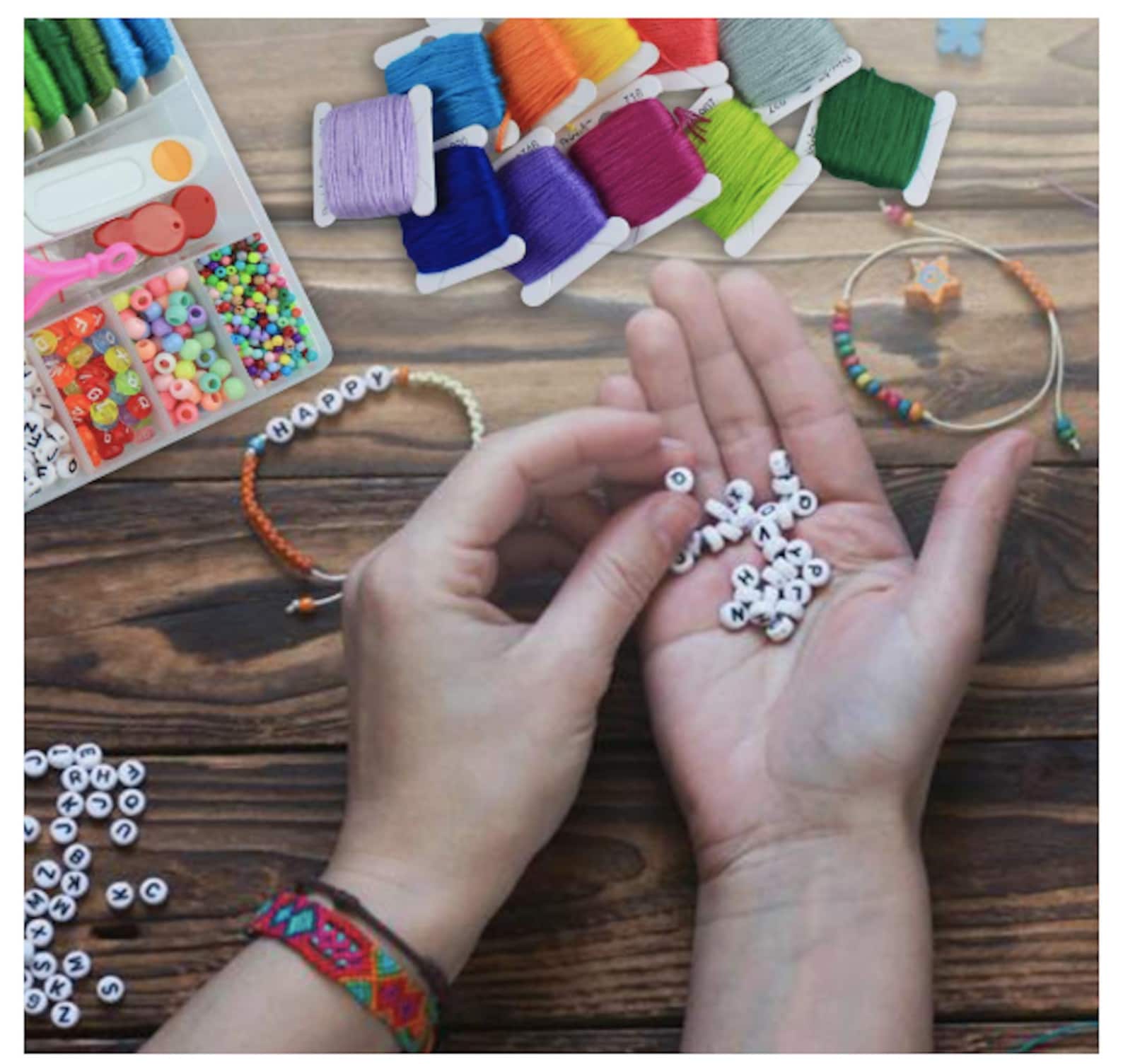 Friendship Bracelet Making Kit Jewelry Making Kit Alphabet - Etsy