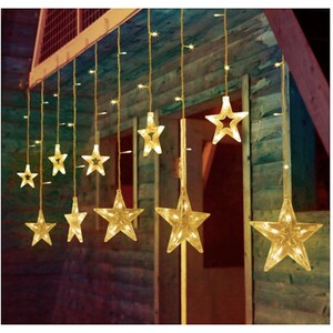 Star Curtain Lights 12 Stars String Lights 8 Modes Stars - Etsy Canada