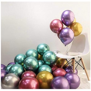 50 Metallic Balloons Chrome Shiny Latex Balloons Helium Latex | Etsy
