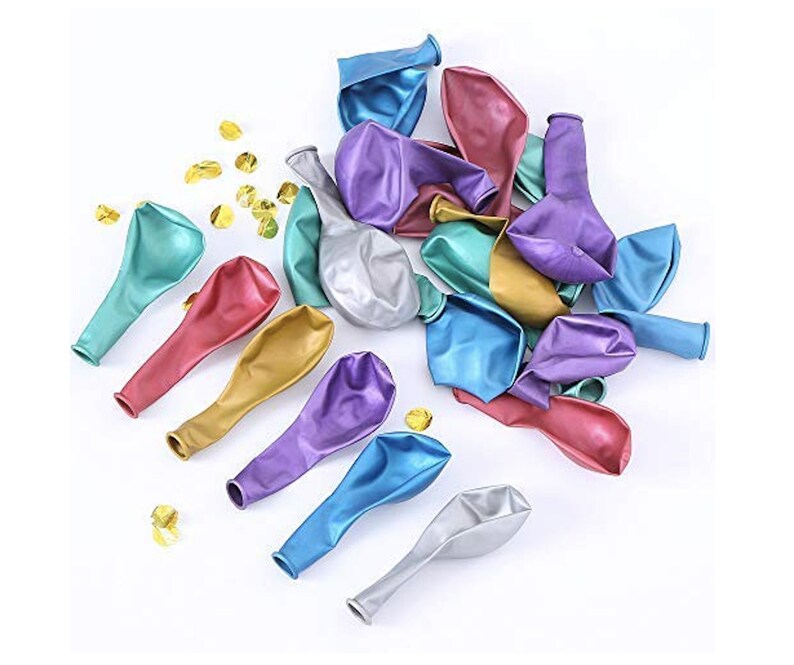 50 Metallic Balloons Chrome Shiny Latex Balloons Helium Latex | Etsy