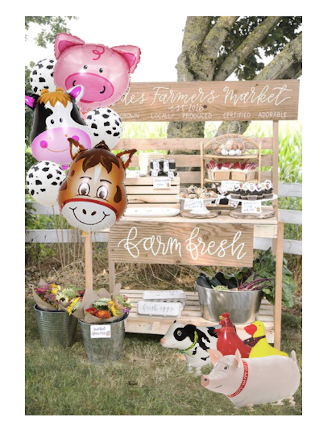 Barn Animals Party Farm Animals Party Birthday Party Balloons | Etsy